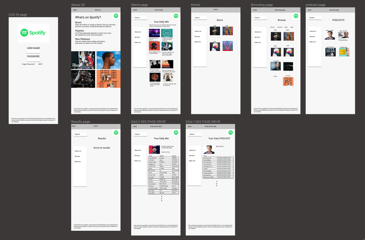 Spotify Mock Music Application